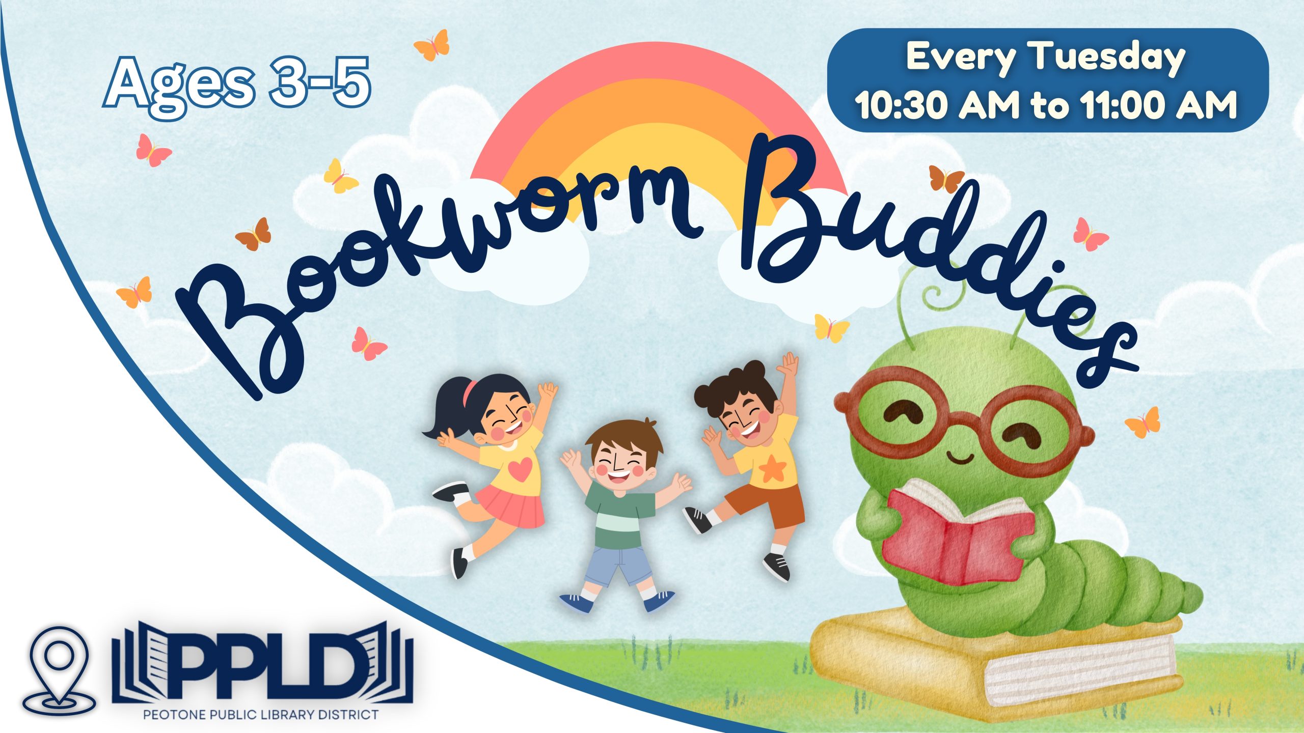 Bookworm Buddies Storytime, ages 3-5 - Peotone Library
